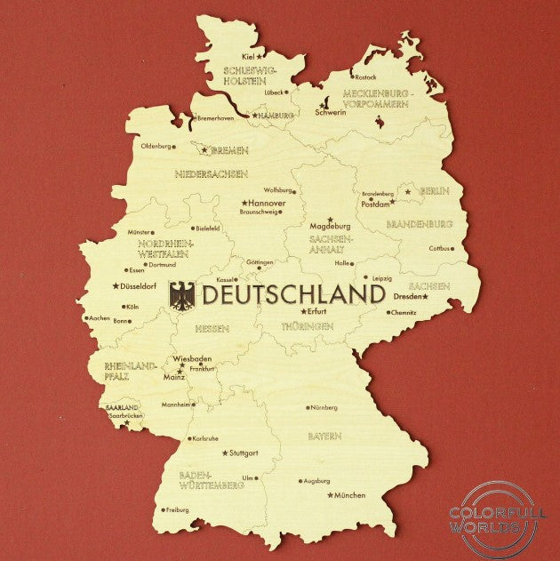 Germany Map Art Collection - Colorfullworlds