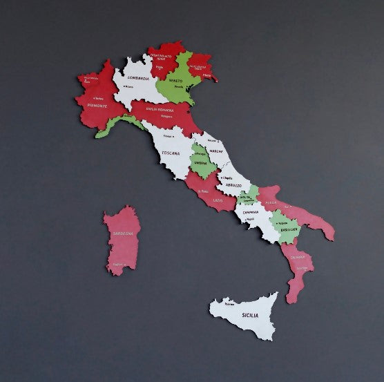 Italy Wall Map Collection - Colorfullworlds