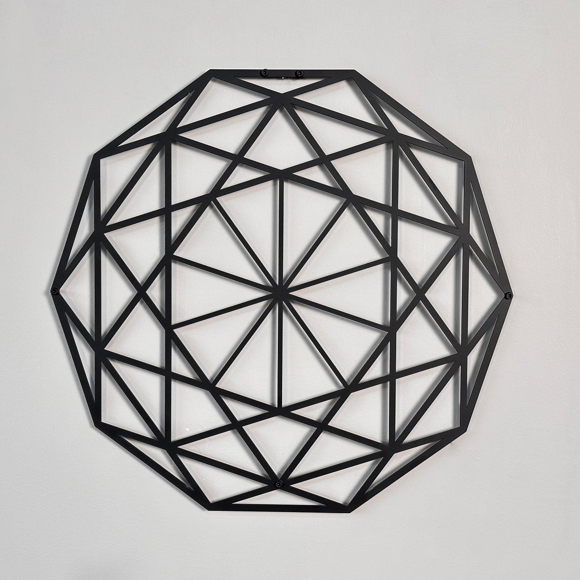 Tesseract Cube Circular Metal Wall Art