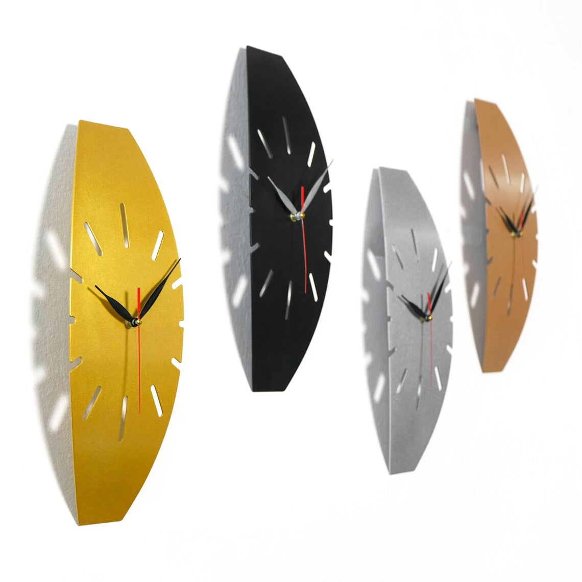 Wall Clock | 3D Vertical Metal Wall Clock