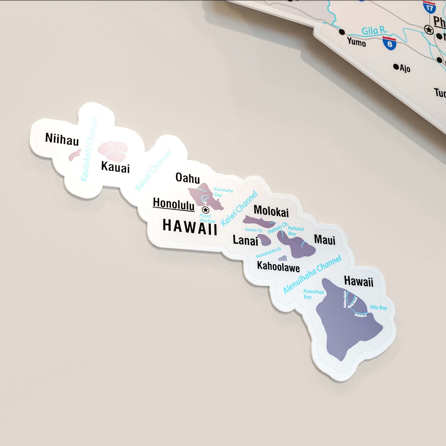 Nimbus Colors Metal Wall Map of USA - UV Print Decor – ColorfullWorlds