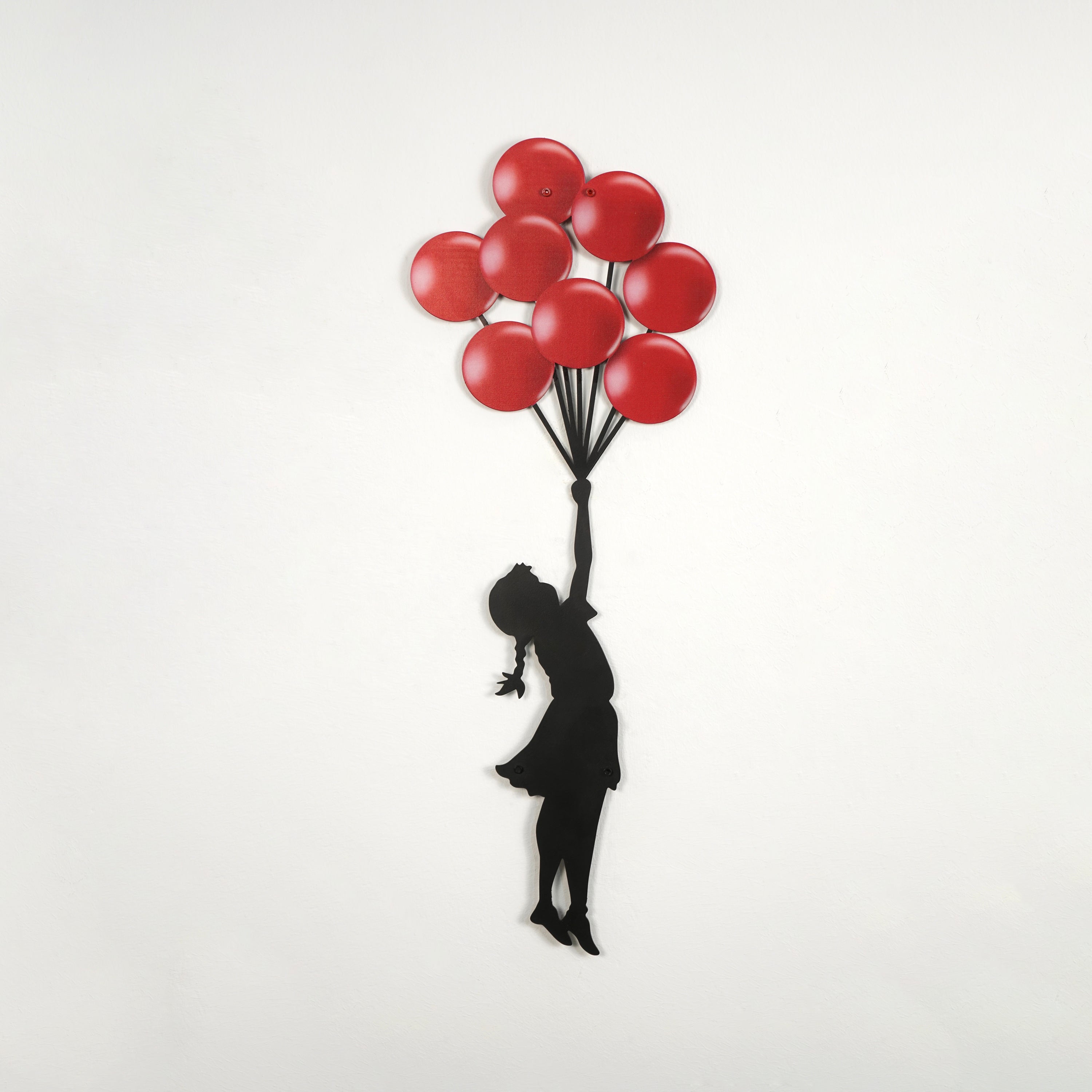 Banksy Metal Wall Art: Girl with Balloons – ColorfullWorlds