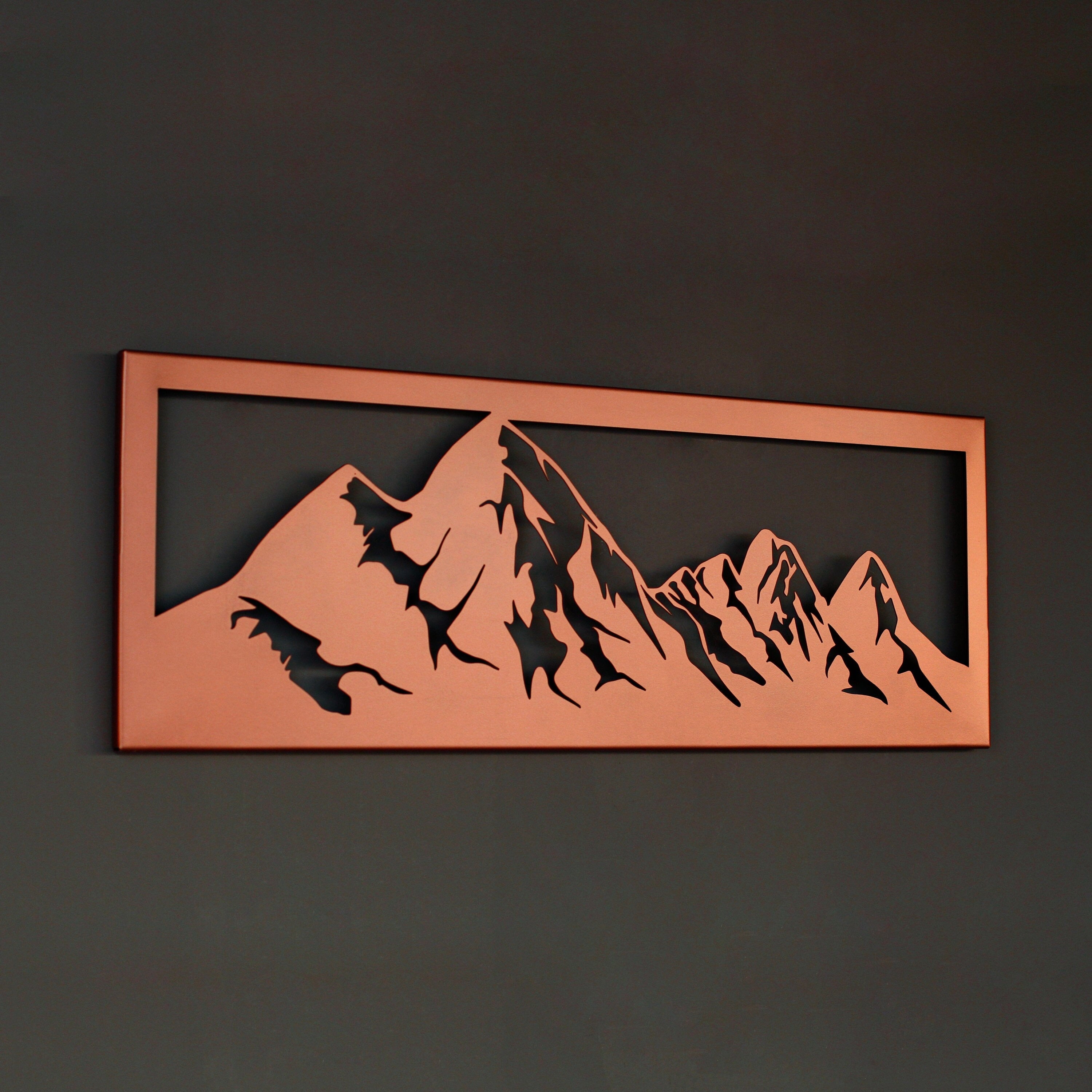 Metal Mountain Wall Art - Mountain Series Metal Wall Decor