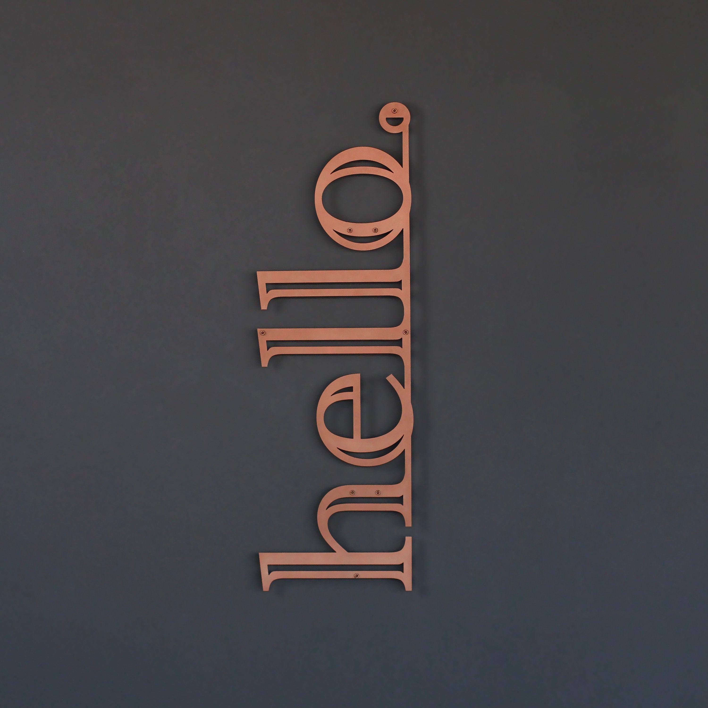 Hello Wall Decor - Hello Metal Wall Hanging Decor