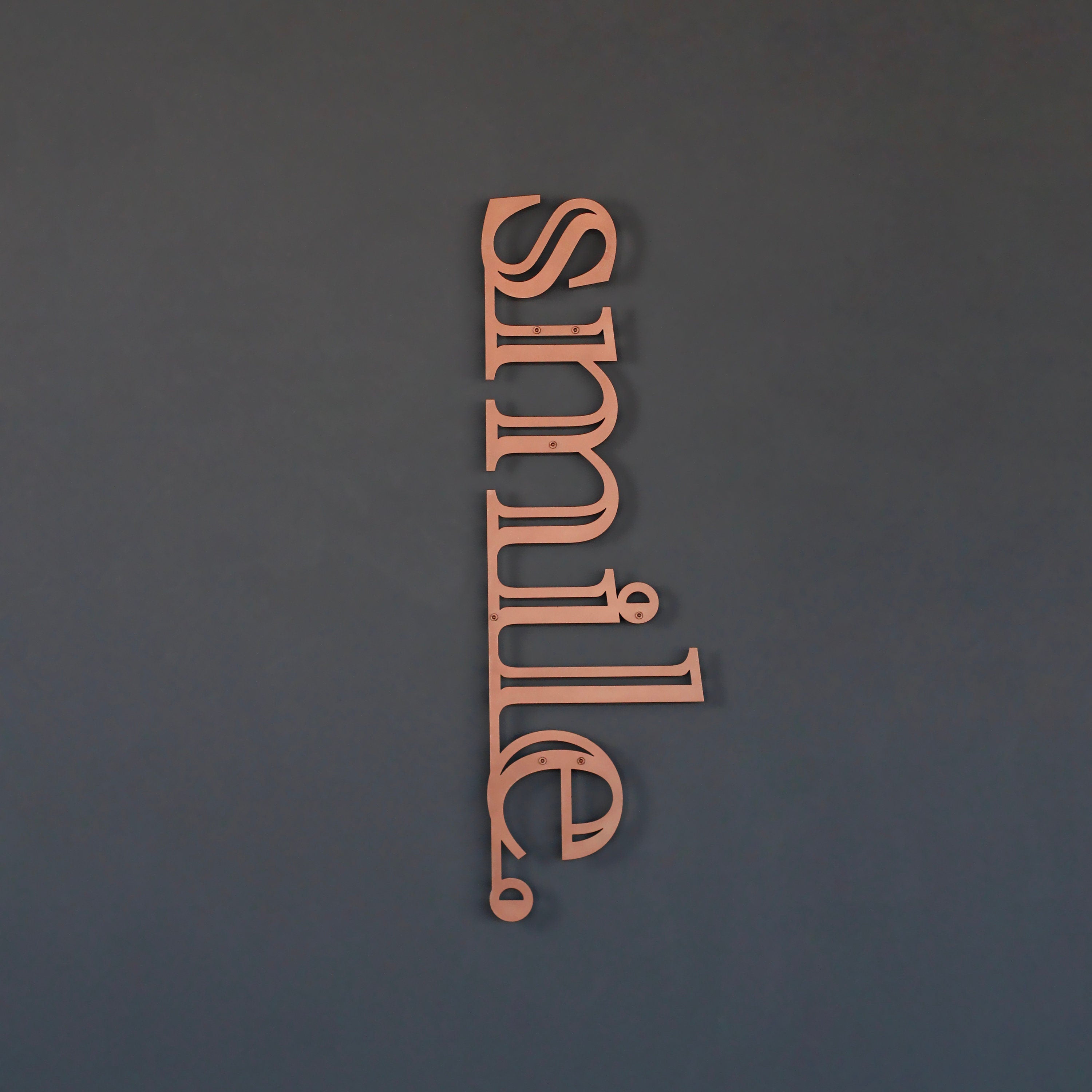 Smile Word Art - Smile Word Sign Metal Wall Decor