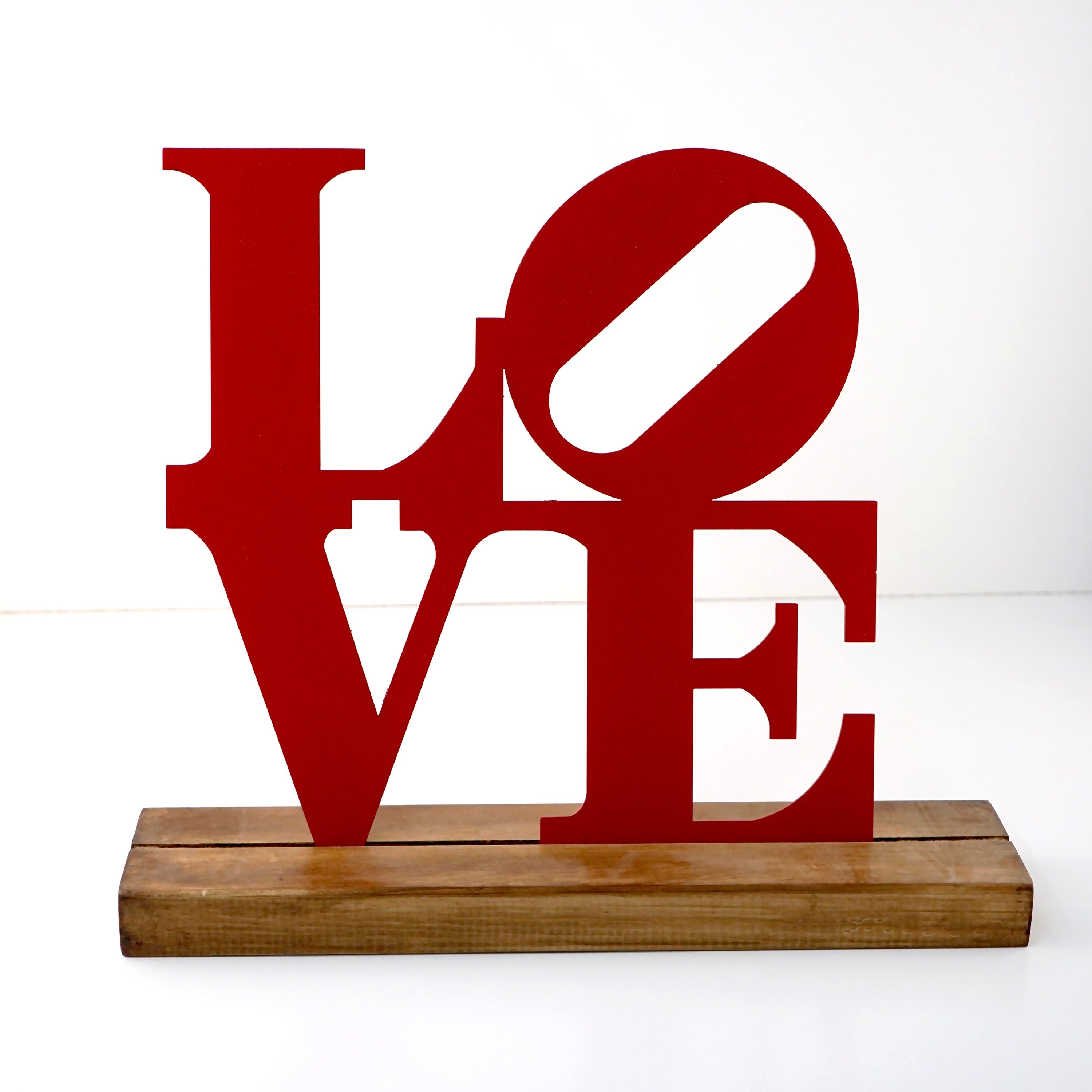 Philadelphia Love Park Sign Metal Table and Shelf Decor